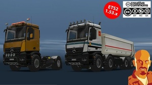 Mercedes Benz Arocs Agrar + Kipper Trailer v3.0 [1.53] (19.12.2024)