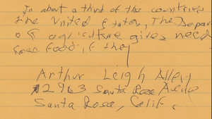 Arthur Leigh Allen's Right Handed Handwriting - The Zodiac Killer ...